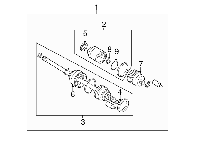 1998-2005 Subaru Cv Joint Kit 28392FE020 | Subaru Parts Quick
