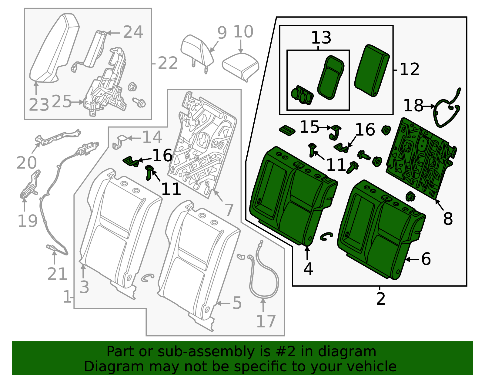 2024-2025 Nissan Rogue Seat Back Assembly 88650-4MT1B | Temecula Nissan ...