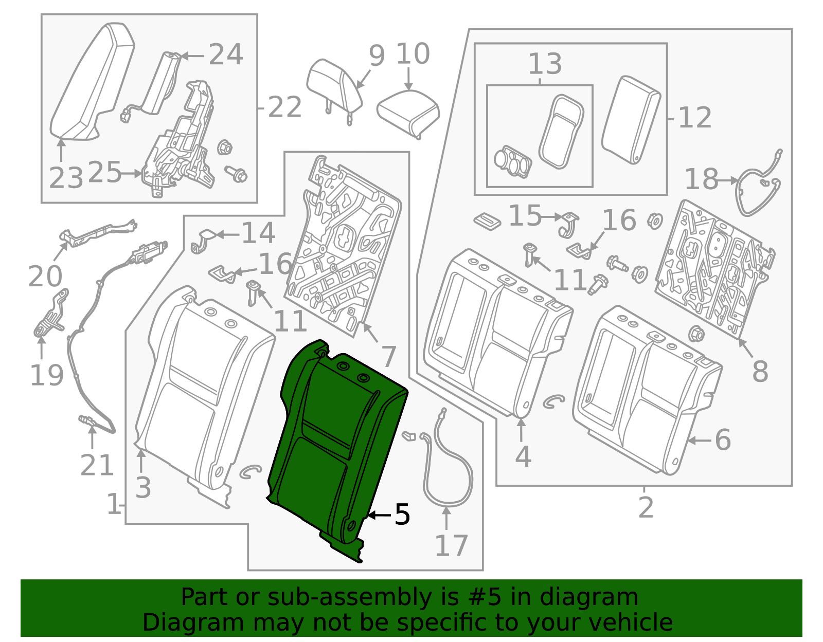 2023 Nissan Rogue Seat Back Cover 88620-6RR0A | Nissan Parts Central