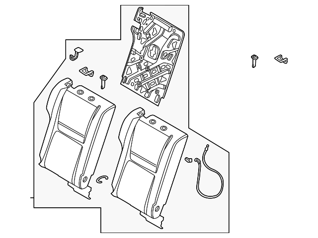 2024-2025 Nissan Rogue Seat Back Assembly 88600-4MT0A | Nissan Parts ...