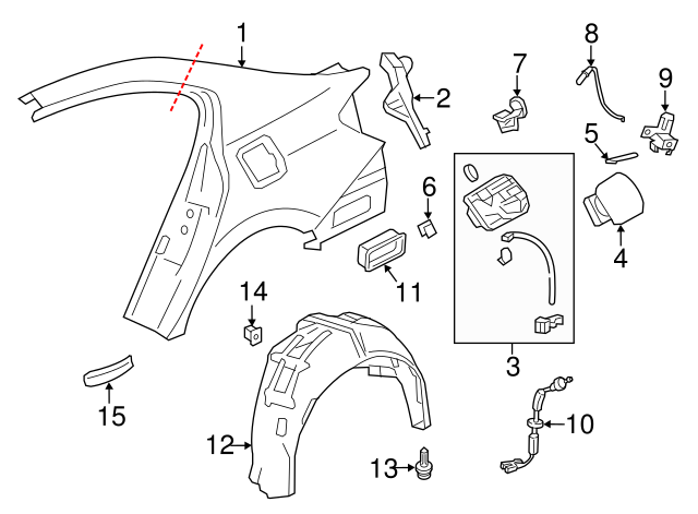 74700-T3V-A01 - Actuator Assembly, Fuel Lid - 2014 Honda Accord ...