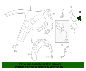 74700-T3V-A01 - Actuator Assembly, Fuel Lid - 2014 Honda Accord ...