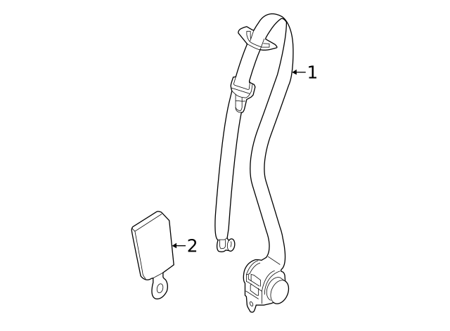 2010-2024 Mercedes-Benz Center Buckle 901-860-11-69-9051 | Mercedes ...