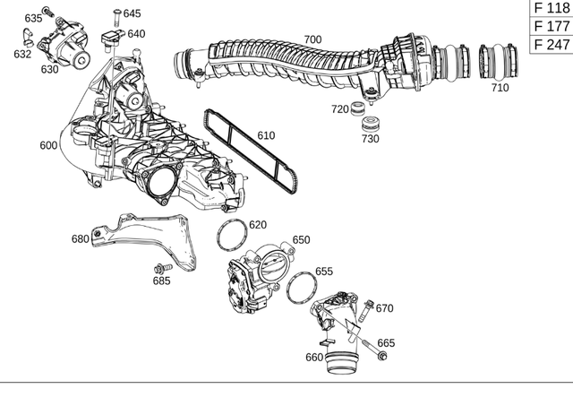 2016-2021 Mercedes-Benz Intake Air Throttle 654-090-00-70 | Mercedes ...
