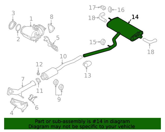 2019-2024 Volvo XC40 Rear Muffler 32317050 | TascaParts.com