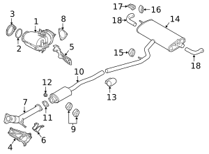 30738976 - Rear Muffler Clamp 2003-2022 Volvo | AutoNationParts.com