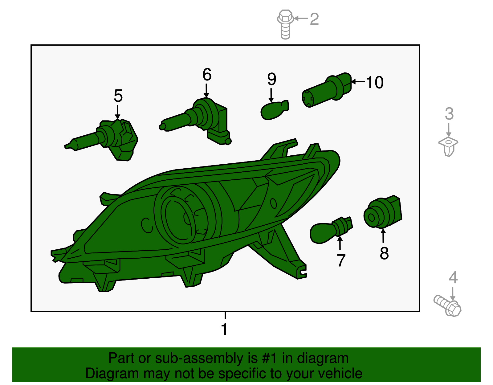 81110-08032 - 2011-2020 Toyota Sienna - Headlamp Assembly Right ...
