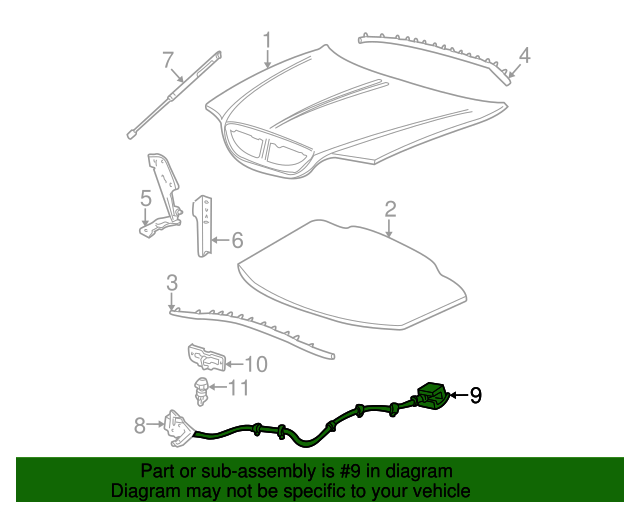 2000-2006 Ford Release Cable 3W4Z-16916-AA | TascaParts.com