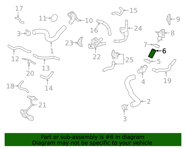 2021-2024 Lexus ES250 Radiator Hose 16572-F0010 | OEM Parts Online