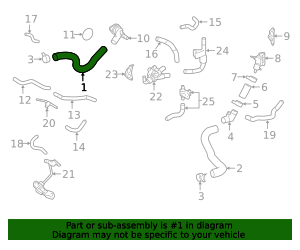 2019-2023 Lexus Radiator Hose 16572-F0020 | OEM Parts Online