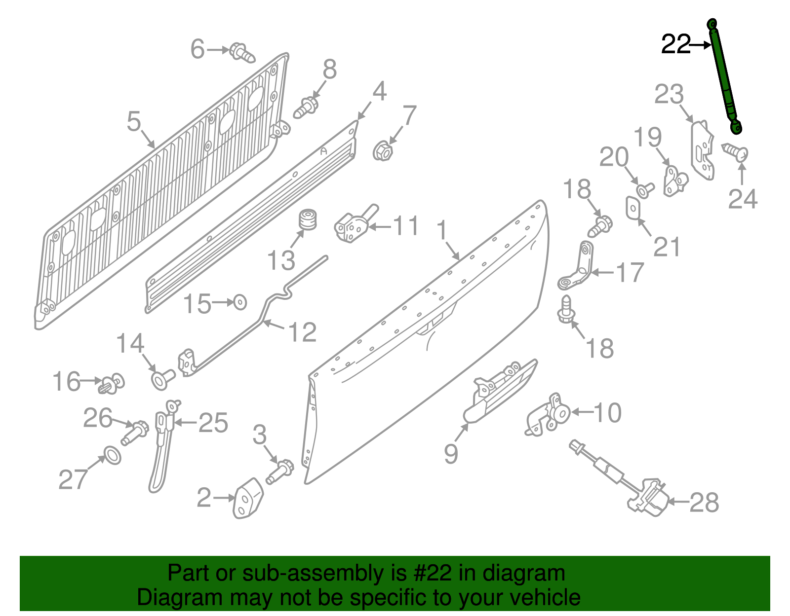 2016-2022 Nissan Support Cylinder 90450-EZ00A | OEM Parts Online