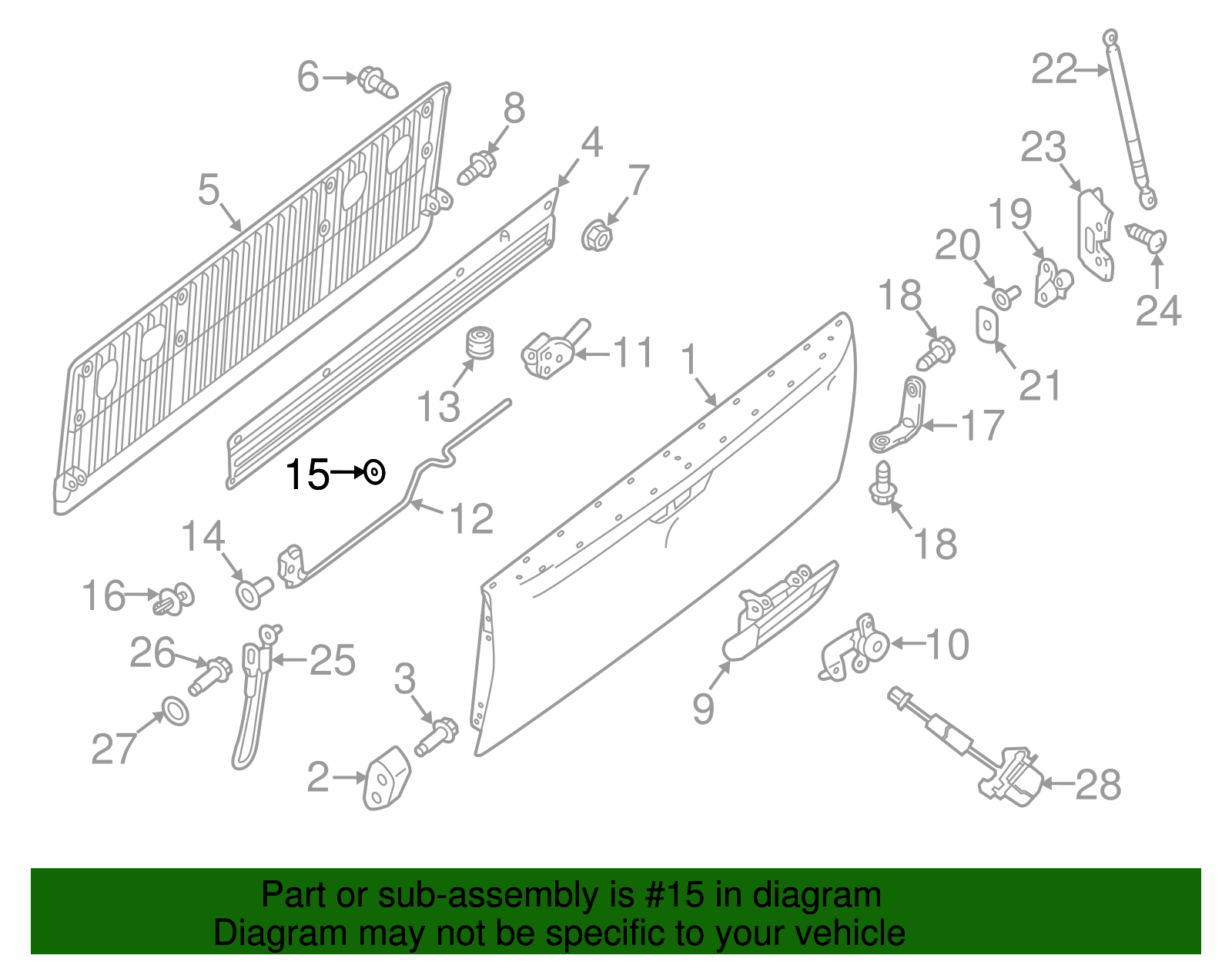 2018-2024 Nissan Gate Latch Bumper 99208-9BU2A | Sullivan Brothers Nissan
