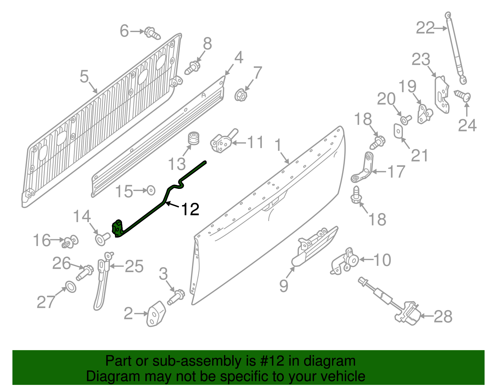 90502-EZ10A - Gate Latch 2017-2024 Nissan | Nissan Parts & Accessories ...