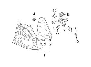 90650-SZ3-003 - Tail Lamp Assembly Grommet 1998-2011 Honda | Honda ...