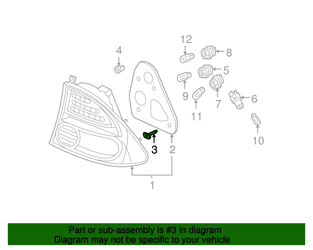 90650-SZ3-003 - Tail Lamp Assembly Grommet 1998-2011 Honda | Honda ...
