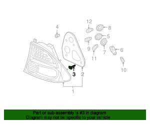 90650-SZ3-003 - Tail Lamp Assembly Grommet 1998-2011 Honda | Honda ...
