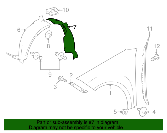2010-2015 Mercedes-Benz Rear Fender Liner 204-690-86-30 | MB OEM Parts