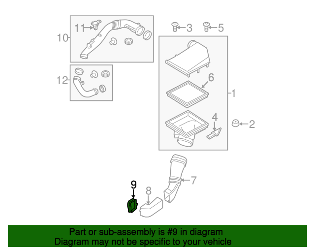 13-71-7-800-154 - Intake Duct Union - 2014-2019 BMW | BMWPartsHub