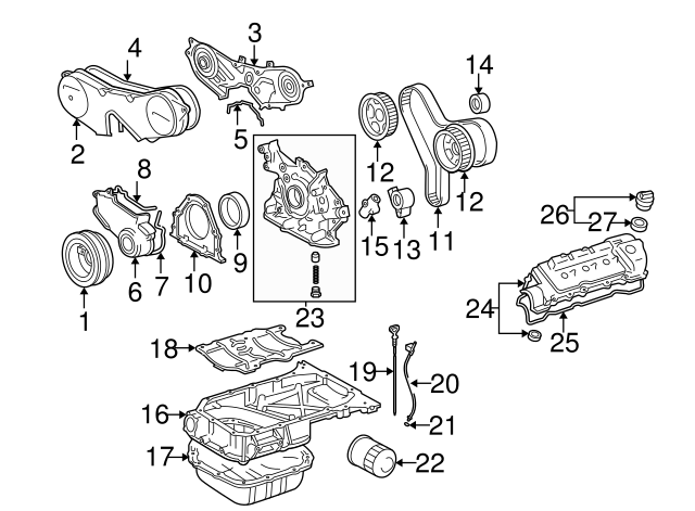 2001-2010 Toyota Engine Timing Cover 11321-0A020 | OEM Parts Online
