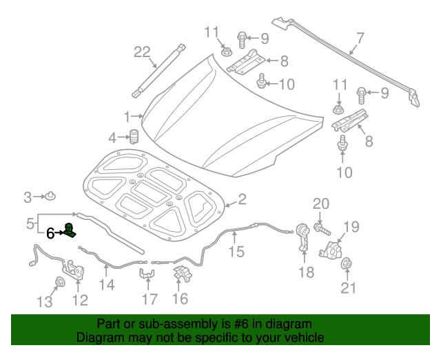 86438-4A100 - Rear Weather-Strip Clip 2001-2023 Kia | Kia.Parts Store