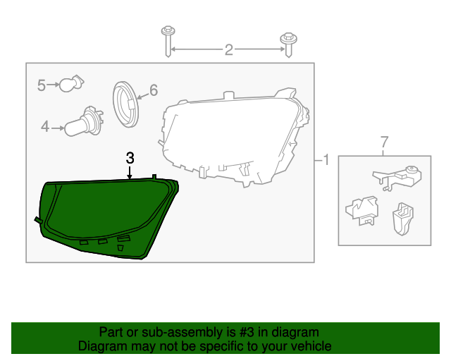 253-826-01-00 - Headlight Gasket 2016-2019 Mercedes-Benz ...