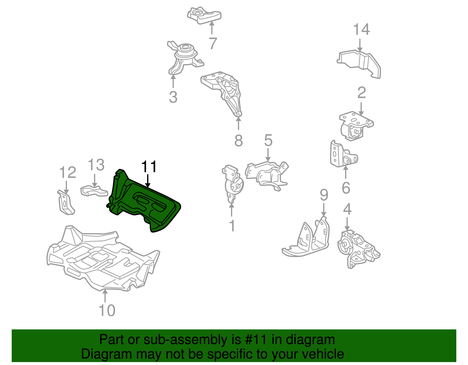 OEM 2003-2005 Toyota MR2 Spyder Under Cover Part # 51406-17020 | Modern ...