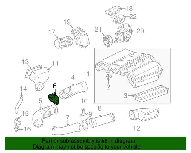 463-094-00-10 - Intake Pipe Connector 2002-2018 Mercedes-Benz ...