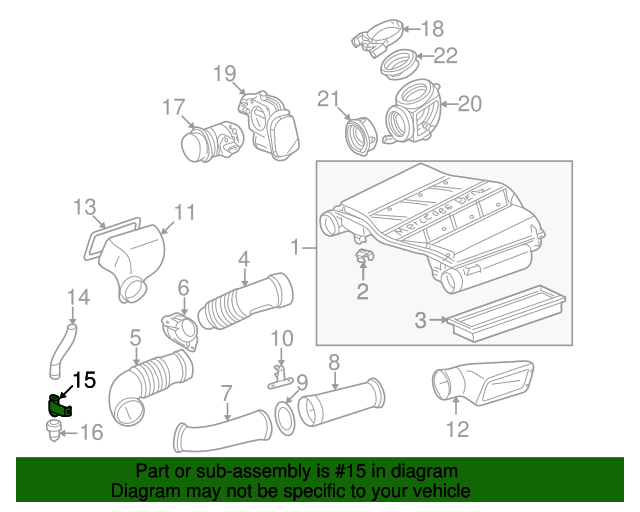 463-500-69-72 - Drain Hose Connector 2002-2015 Mercedes-Benz | Mercedes ...