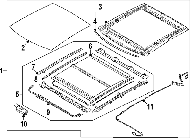 2023-2024 Genesis GV60 Rail Assembly 81651-CU000 | OEM Parts Online
