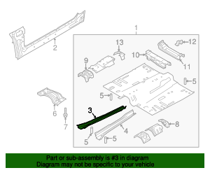2013-2019 Ford Floor Side Rail CV6Z-5810062-B | OEM Parts Online