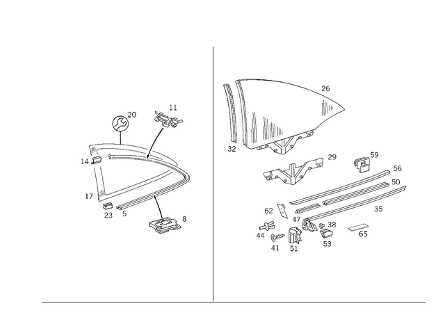208-670-07-87 - Molding 1999-2003 Mercedes-Benz CLK430 | Mercedes-Benz ...