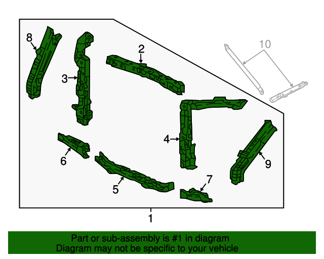 2021-2023 Honda Radiator Support 60400-T6Z-305ZZ | Honda Factory Parts