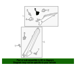 Genuine OEM Quarter Pillar Trim Retainer Part# 85859-3S500 Fits 2015 ...