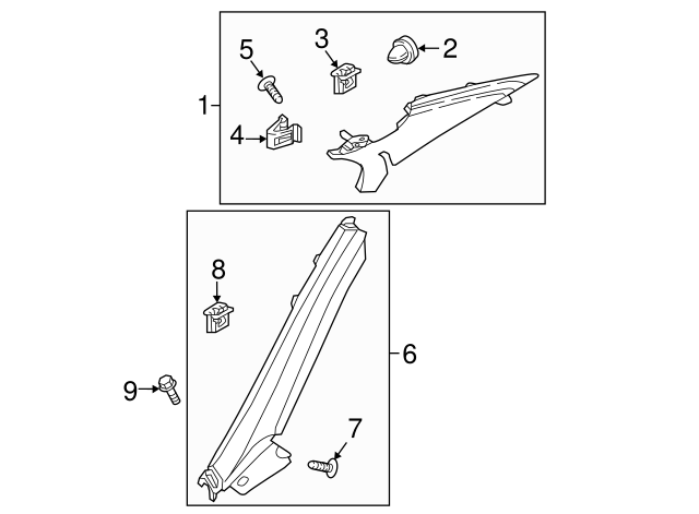 2017-2022 Genesis G90 Lock Pillar Trim 85890-D2000-NNB | QuirkParts