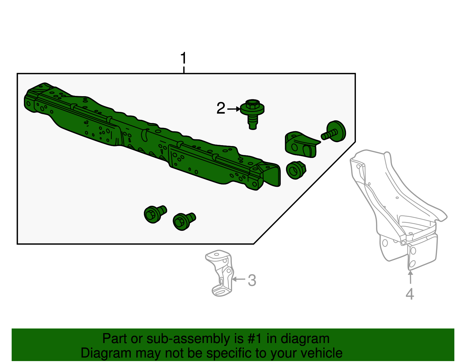 2011-2016 Chevrolet Headlamp and Bumper Fascia Mount Panel 95947422 GM ...