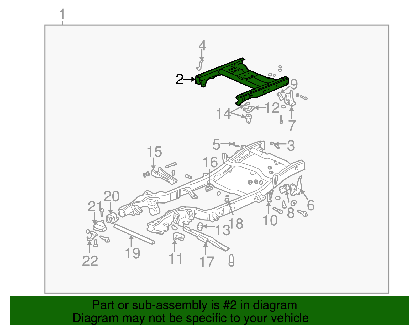 1999-2007 GM Rear Half Frame 19330025 GM | GMPartsDirect.com