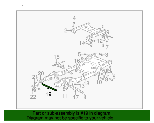 1999-2020 GM Front Crossmember 22833941 GM | GMPartsDirect.com