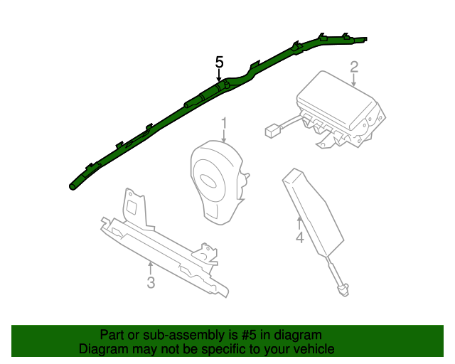 2014-2018 Subaru Forester Head Air Bag - Passenger Side (RH) 98251SG020 ...