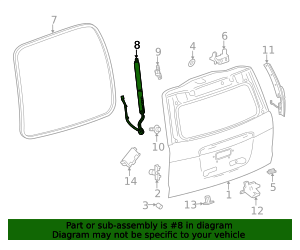 2021-2024 GM Driver Side Liftgate Power Assist Actuator (Replaces ...