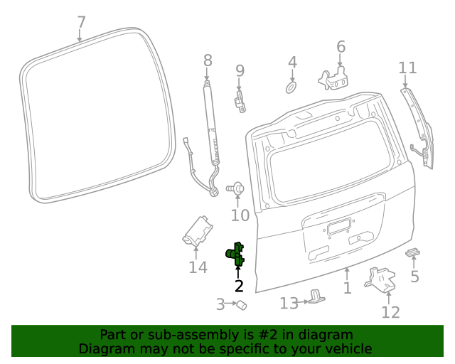 2021-2024 GM Lift Gate Bumper 85064886 GM | GMPartsDirect.com