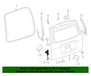2021-2024 GM Lift Gate Bumper 85064886 GM | GMPartsDirect.com
