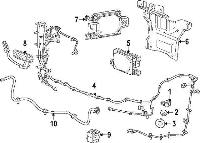 2021-2024 Cadillac Night Vision Camera Cleaning Nozzle 84693042 GM ...
