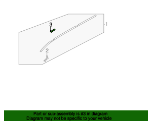 2010-2024 Mitsubishi Drip Molding Cover, driver's side, left 7400A157 ...