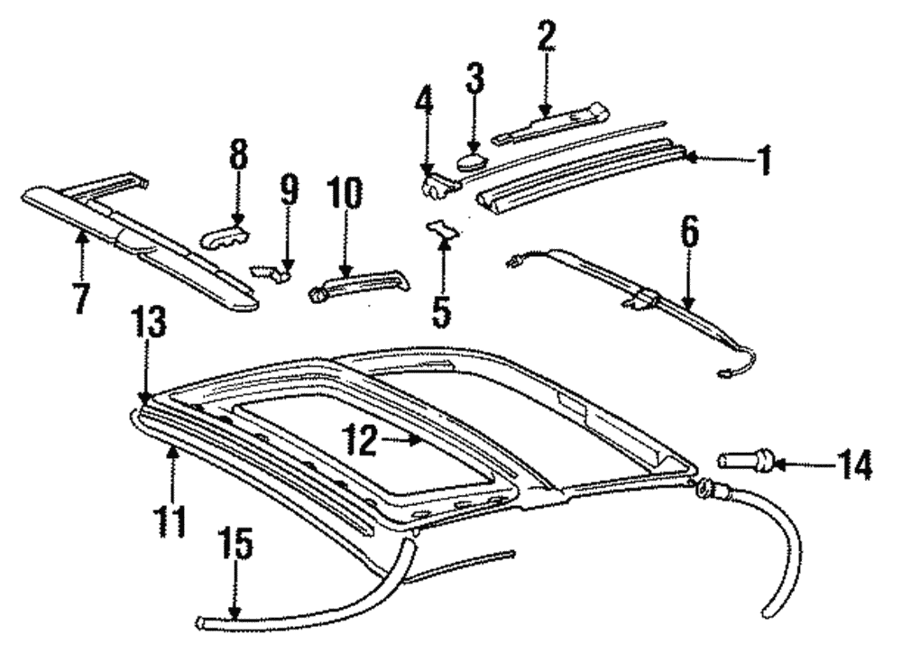 1984-1998 Porsche 911 Wind deflector, black, for electric sliding roof ...
