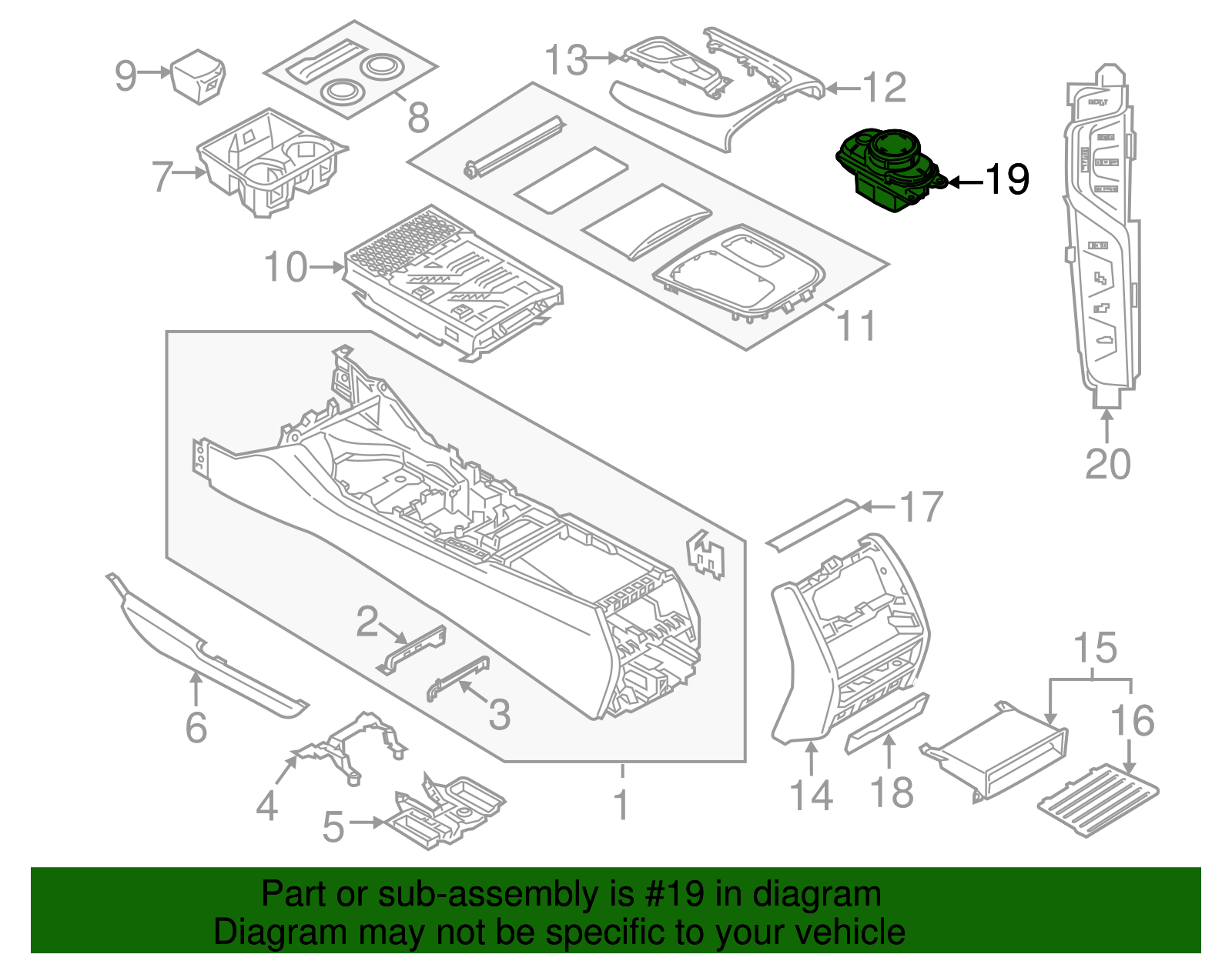 65-82-5-A3B-1E0 - High-Quality Infotainment Display Control Switch for ...