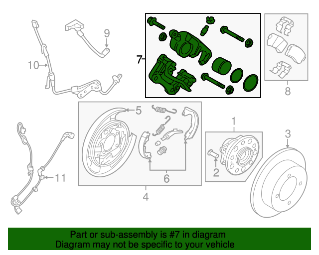 2017-2019 Kia Cadenza Caliper - Driver's Side (LH) 58310-F6A10 ...