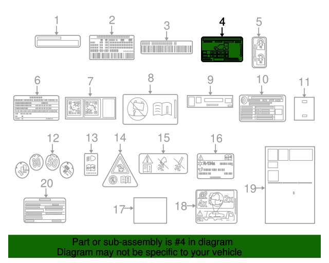 238-584-80-04 - Label 2019 Mercedes-Benz E 450 | Mercedes-Benz USA Parts