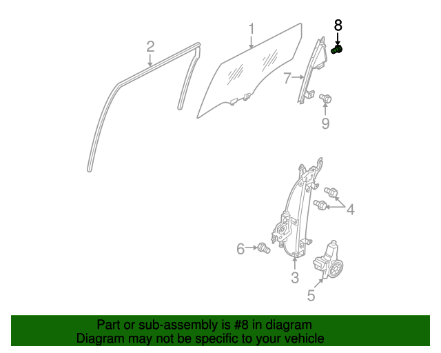 2008-2015 Nissan Sash Channel Screw 80899-JG00A | TascaParts.com