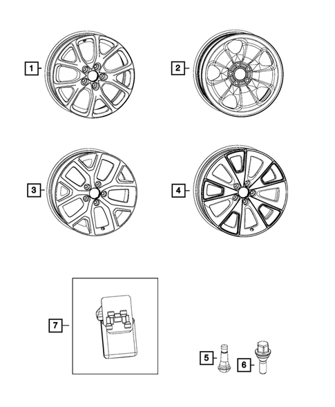 Wheels, Tires and Hardware for 2014 Jeep Cherokee | My Mopar Parts