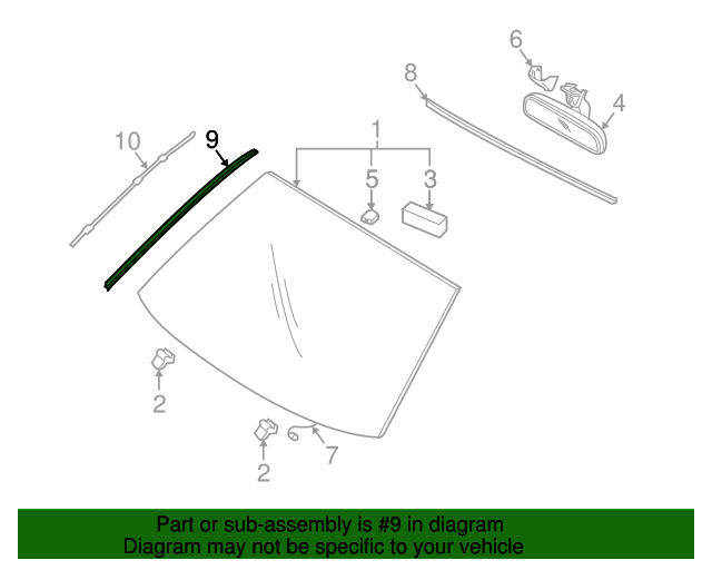 86131-3F000 - Side Molding 2004-2009 Kia Amanti | Kia.Parts Store